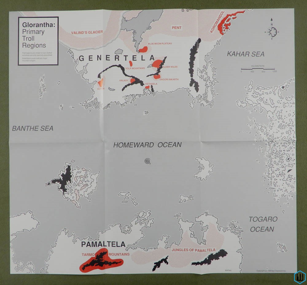 PRIMARY TROLL REGIONS MAP (Troll Gods Runequest RPG)