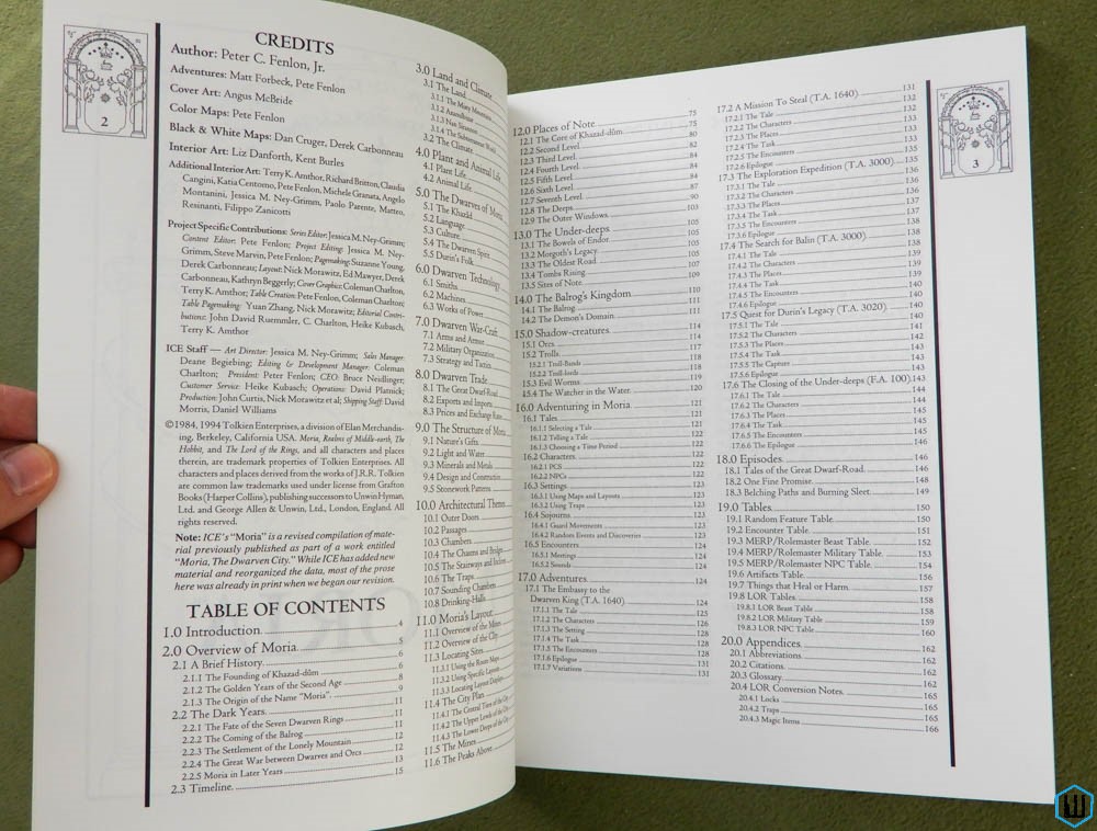 MORIA (Middle Earth Role Playing MERP: Citadel) w Map
