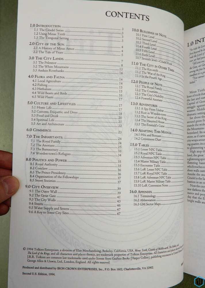 MINAS TIRITH (Middle Earth Role Playing MERP Citadel) w Maps