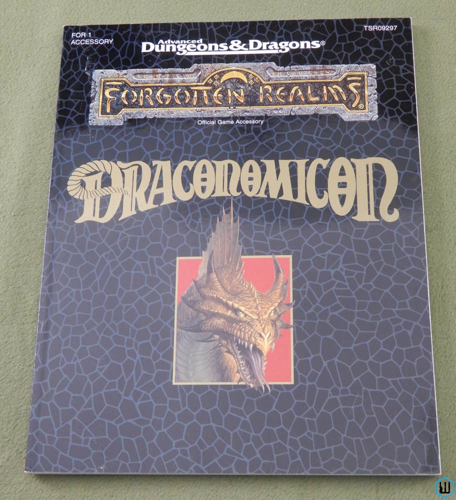 Draconomicon (Advanced Dungeons Dragons Forgotten Realms FOR1) Original 1999