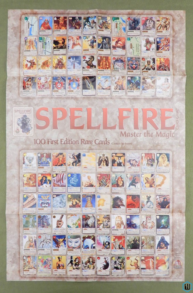 POSTER: SPELLFIRE 100 Rare Cards Poster 1994