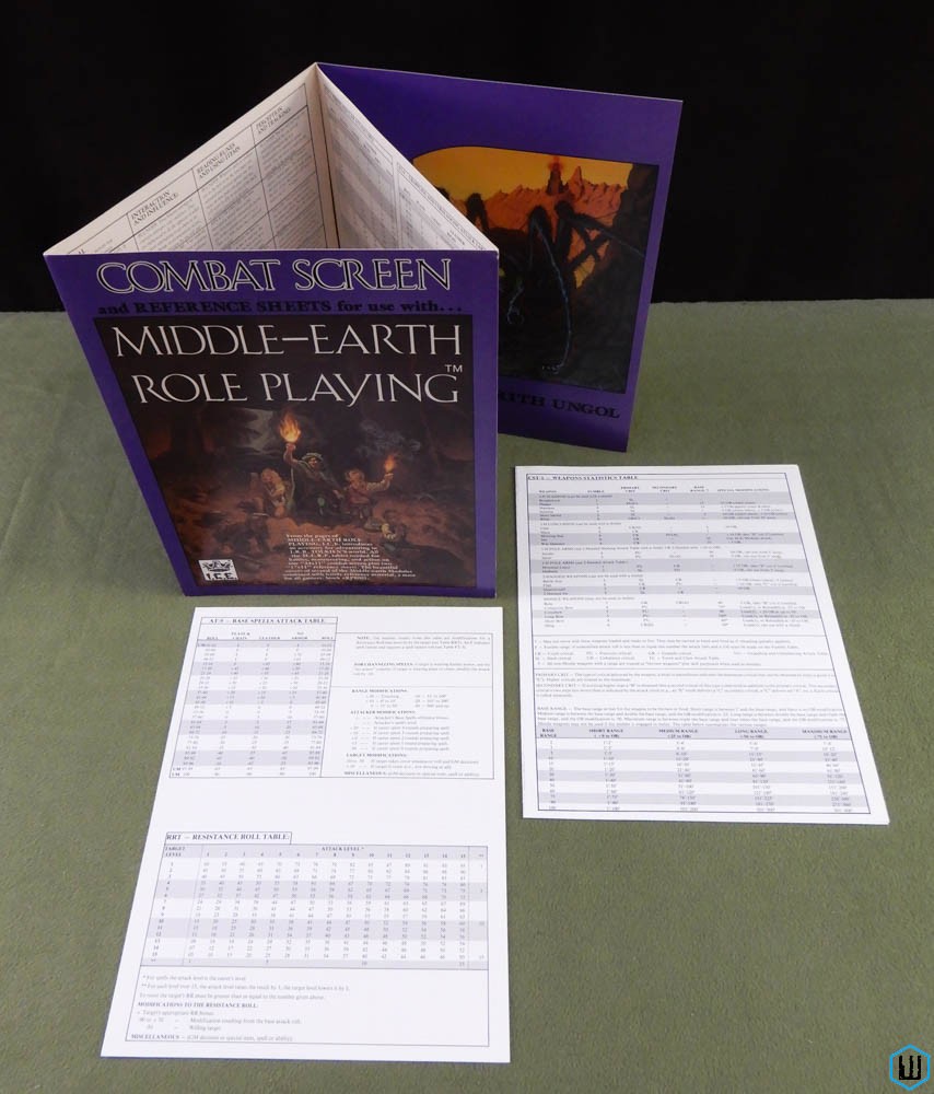 Combat Screen & Reference Sheets (Middle Earth Role Playing MERP)