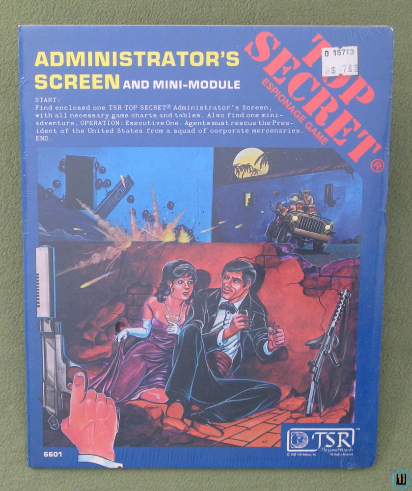 Administrator's Screen & Mini Module - SHRINKWRAP (Top Secret RPG)