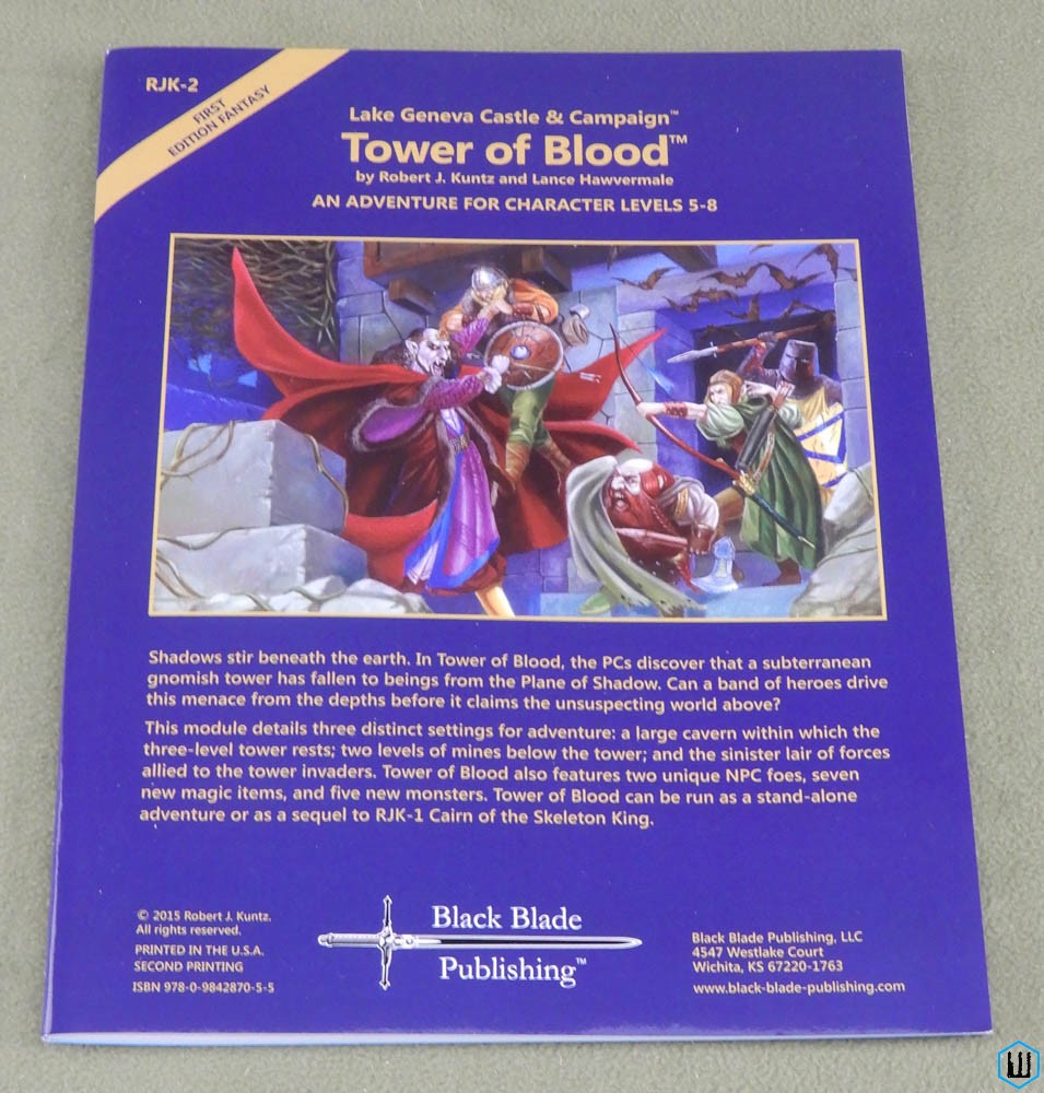 Tower of Blood (Dungeons Dragons) Robert Kuntz