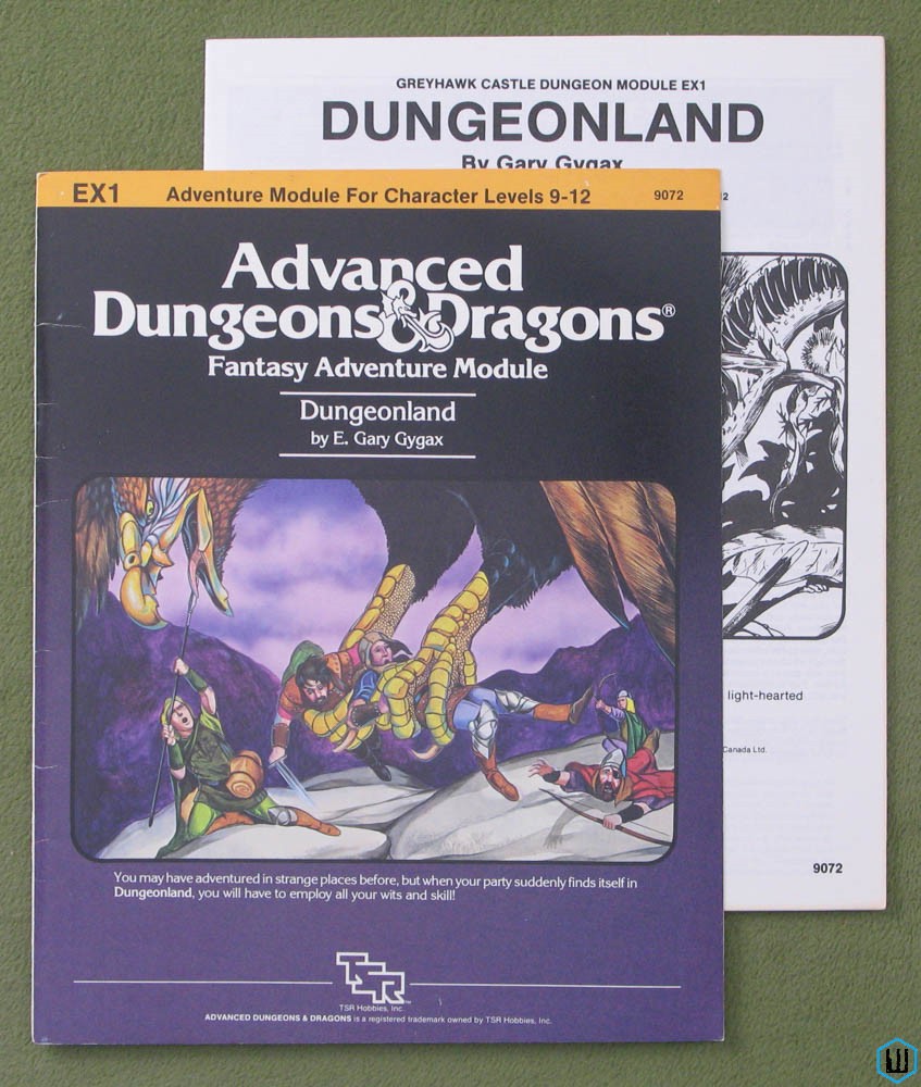 Dungeonland (Advanced Dungeons Dragons EX1) Gary Gygax Original 1983 ...