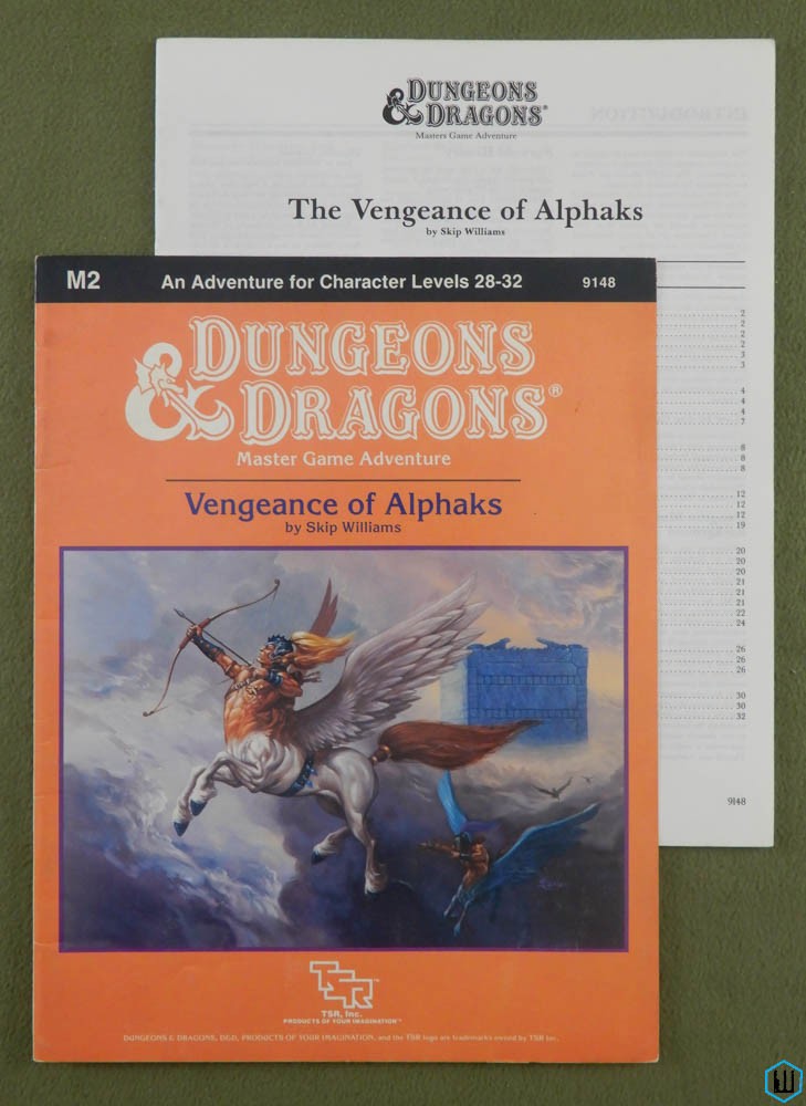Vengeance of Alphaks (Dungeons & Dragons Module M2) Original 1986 edition