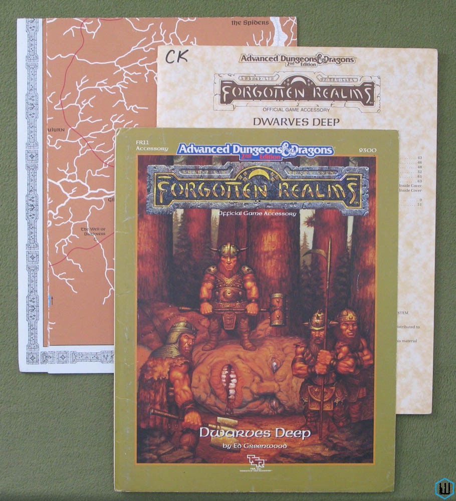Dwarves Deep (Advanced Dungeons Dragons Forgotten Realms FR11) w MAP