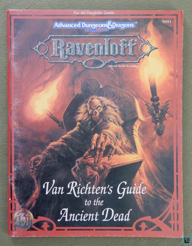 Van Richten's Guide to Ancient Dead (Dungeons Dragons Ravenloft) Original