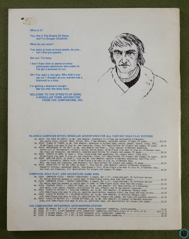 Streets of Gems: Fantasy RPG Town Adventure (Islandian Campaign)