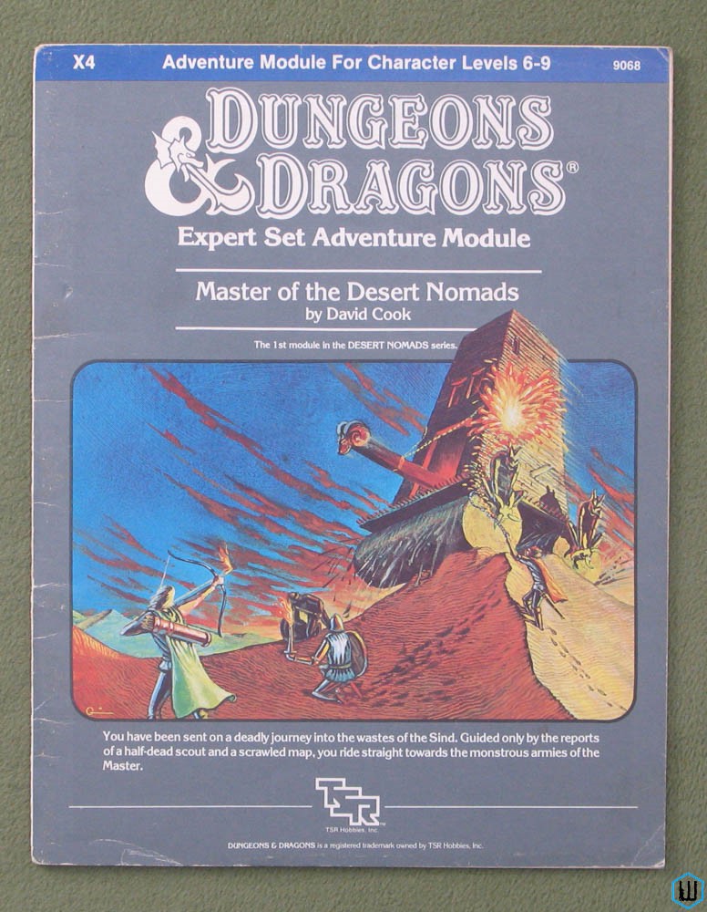 Master of the Desert Nomads (Dungeons Dragons X4) Original 1983 edition