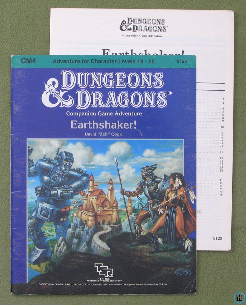 Earthshaker! (Dungeons & Dragons module CM4) Original 1985 edition