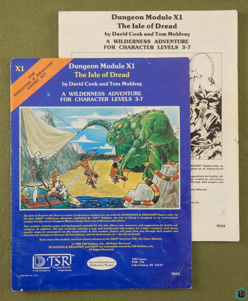 The Isle of Dread (Dungeons Dragons Module X1) - PLAY COPY