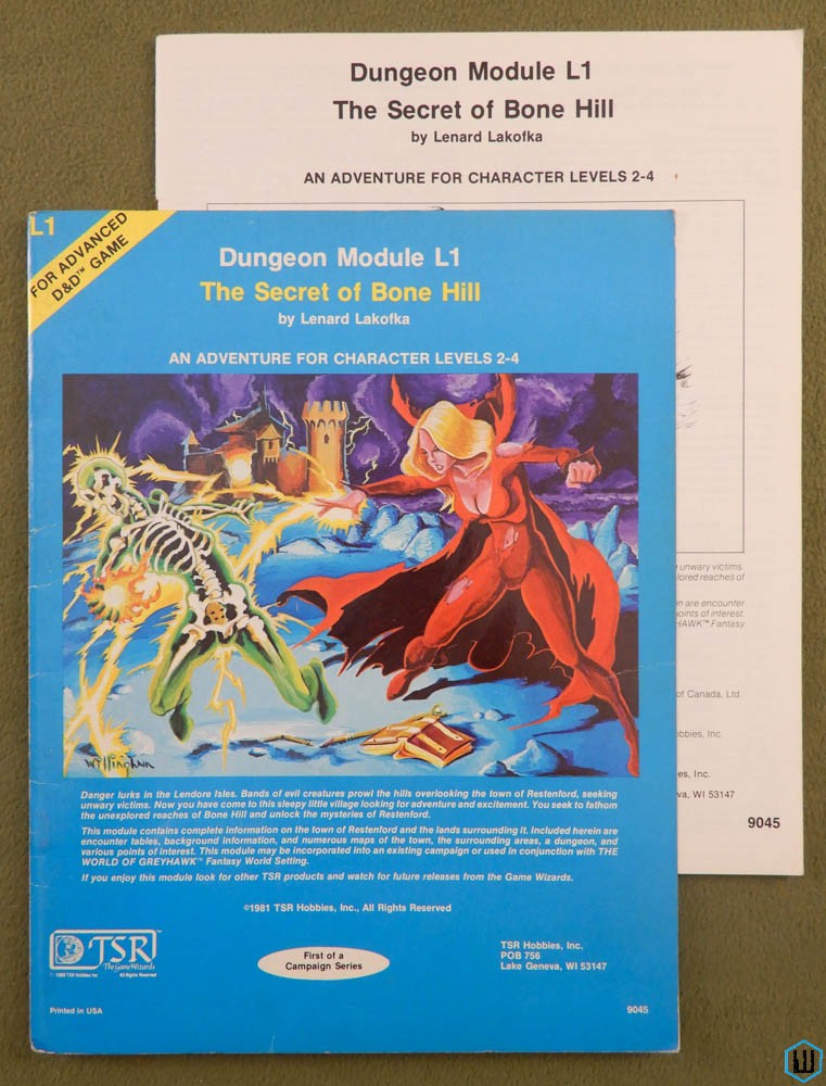 The Secret of Bone Hill (Advanced Dungeons Dragons L1) Original 1st Print