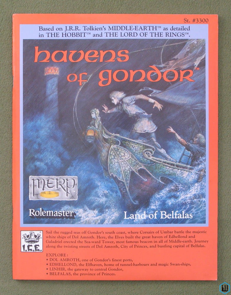 Havens of Gondor NICE (Middle Earth Role Playing MERP RPG) w Map