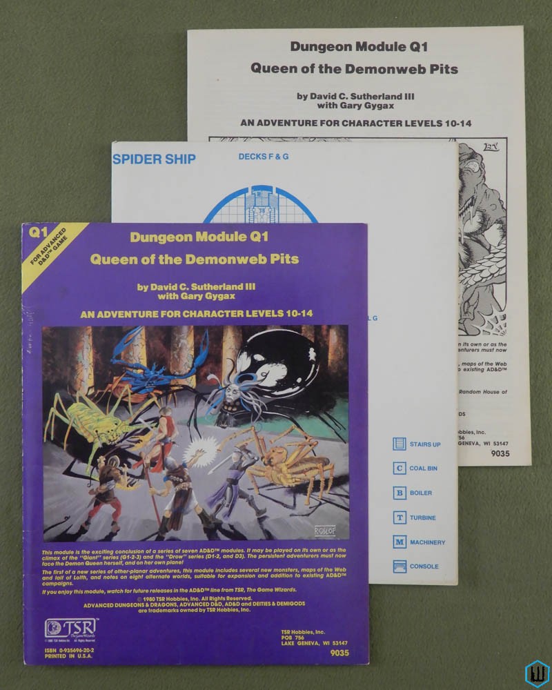 Queen of Demonweb Pits (Advanced Dungeons Dragons Q1) Original 1980 edition