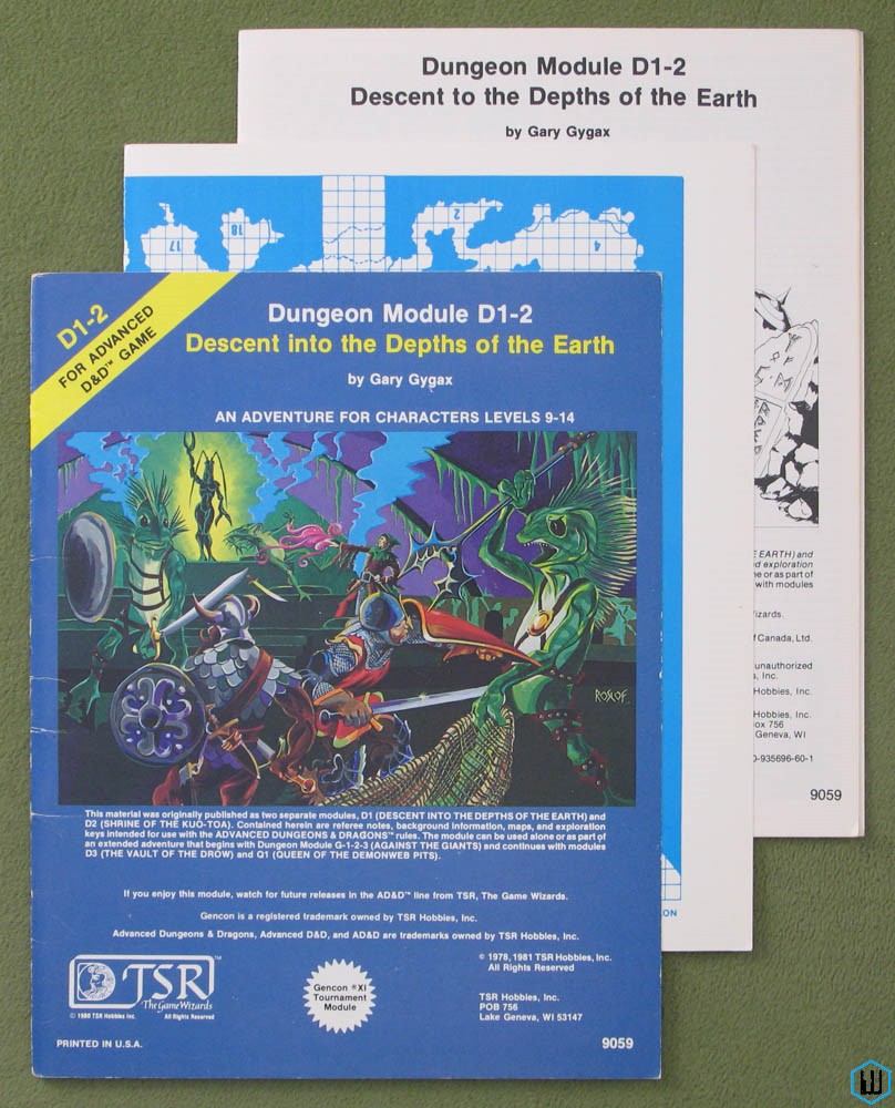 Descent into the Depths of the Earth (Advanced Dungeons Dragons D1-2 ...