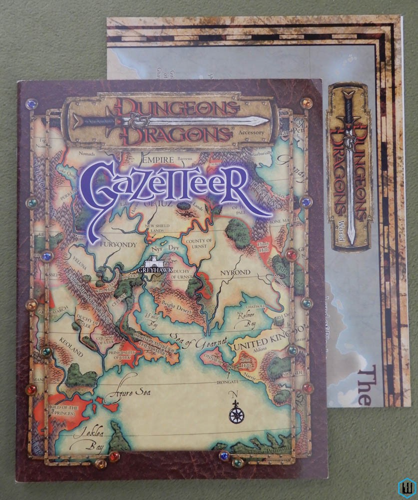 Gazetteer (Dungeons & Dragons D20 System: Greyhawk) w Poster Map