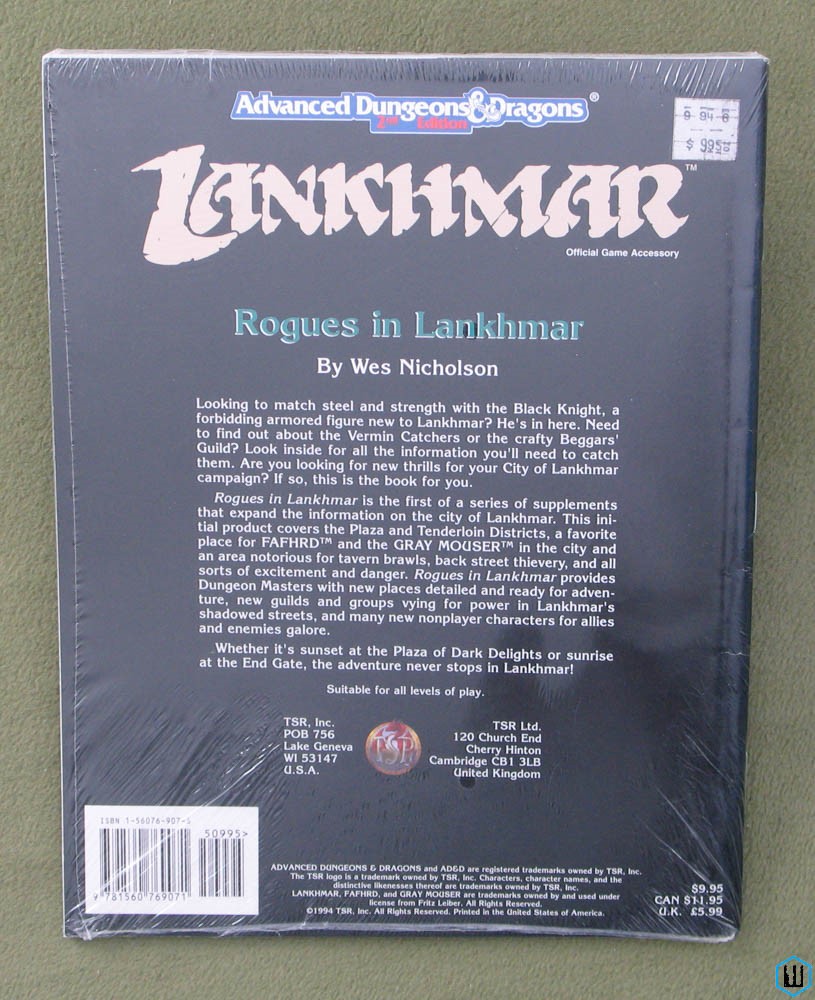 Rogues in Lankhmar - SEALED in shrinkwrap (Advanced Dungeons & Dragons)