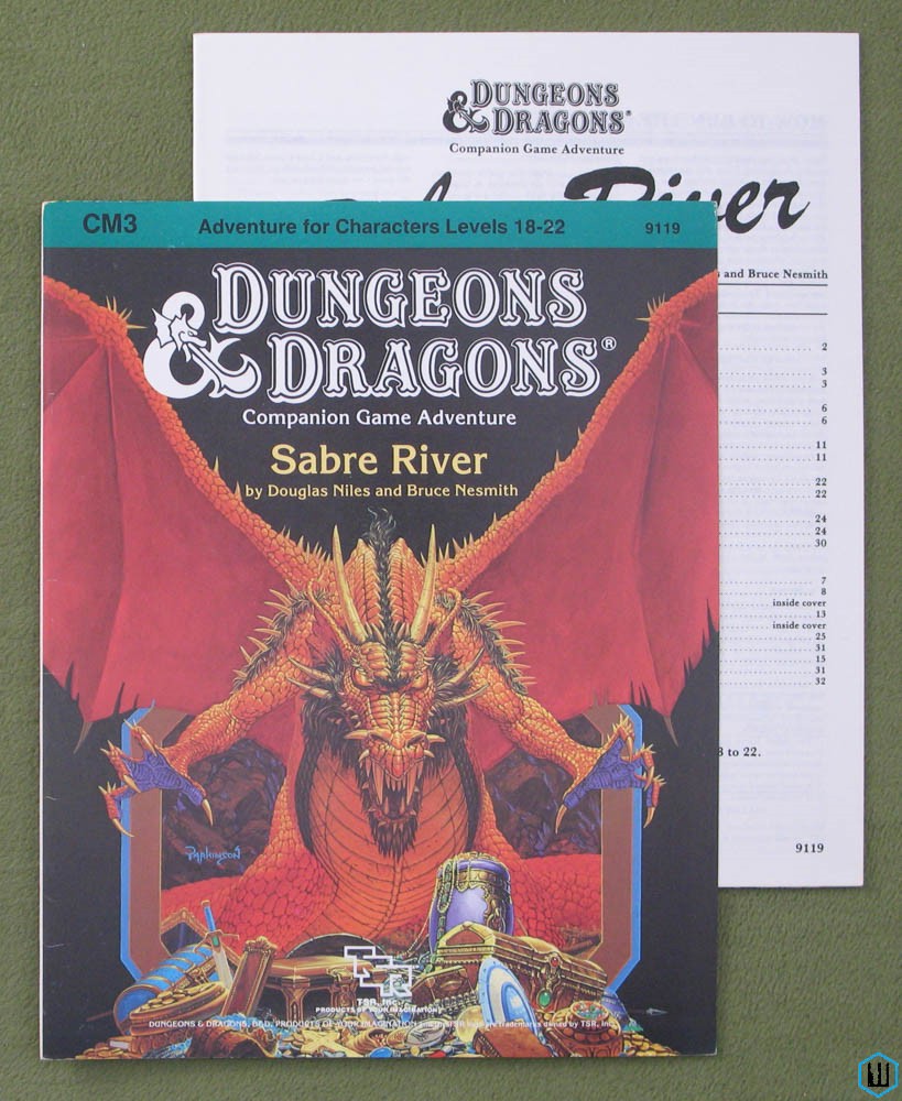 Sabre River (Dungeons & Dragons Module CM3) Original 1984 edition
