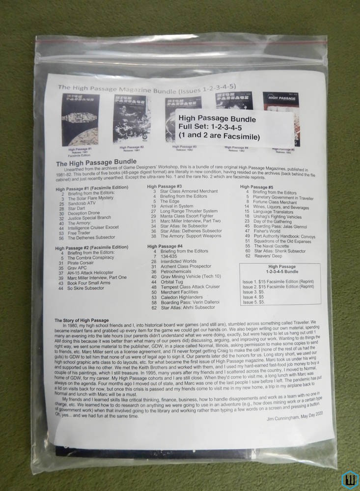 High Passage Magazine Bundle: Issues 1, 2, 3, 4, 5 (Traveller RPG)