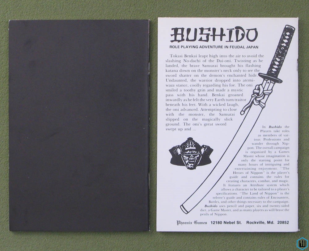 BUSHIDO RPG (Book 1 & 2: Heroes & Land of Nippon) Feudal Japan