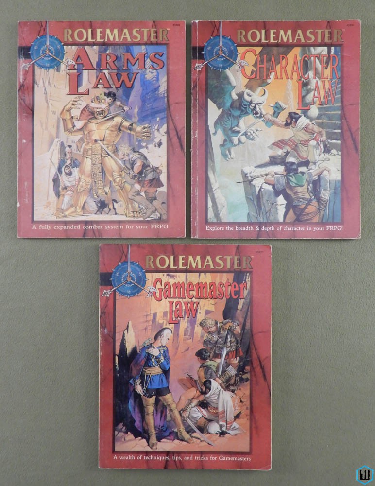 Rolemaster RPG: Arms Character Gamemaster Law - PLAY SET